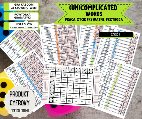 (UN)COMPLICATED WORDS E8 MATURA - PRACA, ŻYCIE PRYWATNE, ŚWIAT PRZYRODY ...